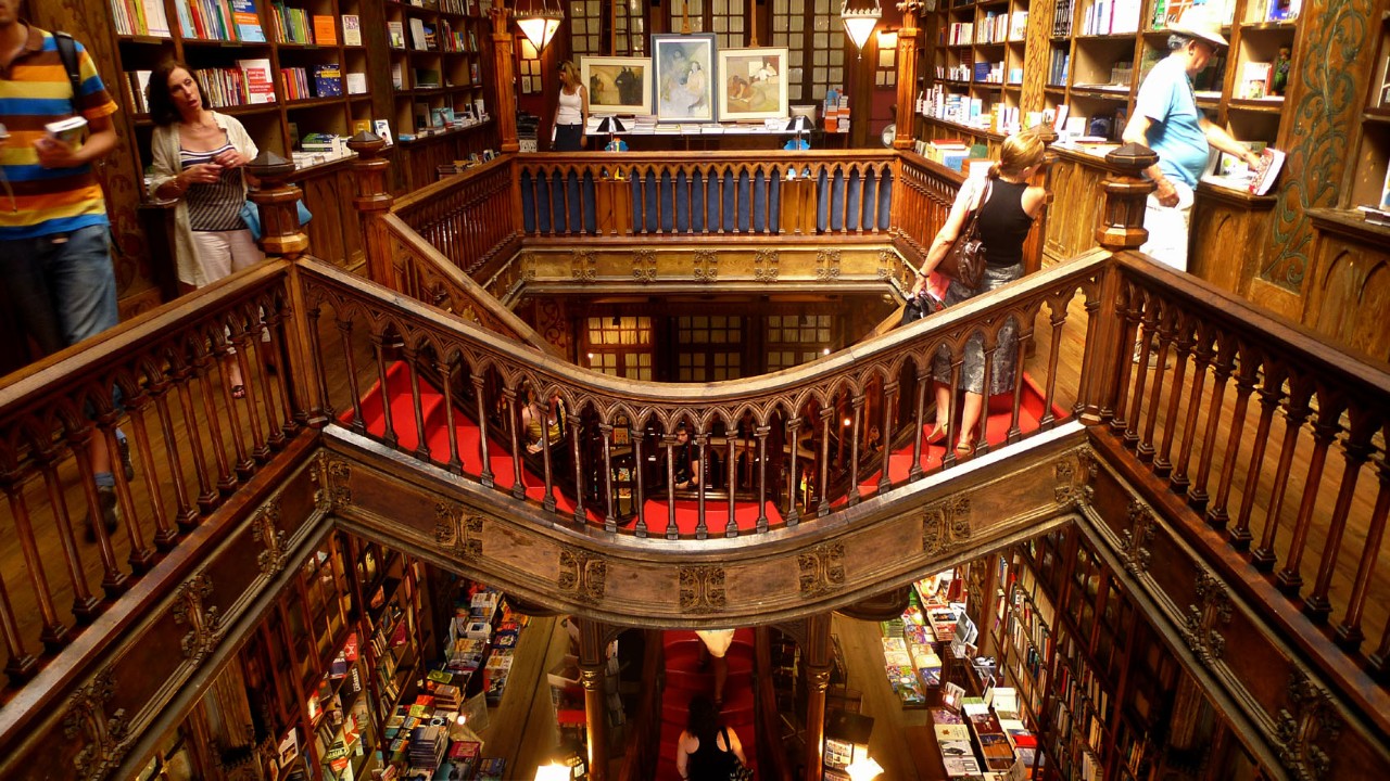 Livraria Lello bookstore in Porto, Portugal.